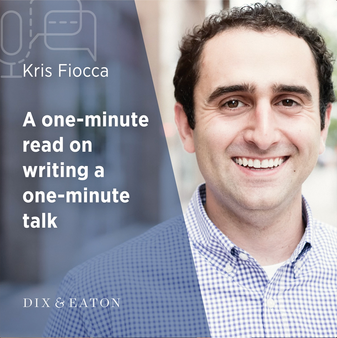 How To Write A One Minute Talk One minute Read