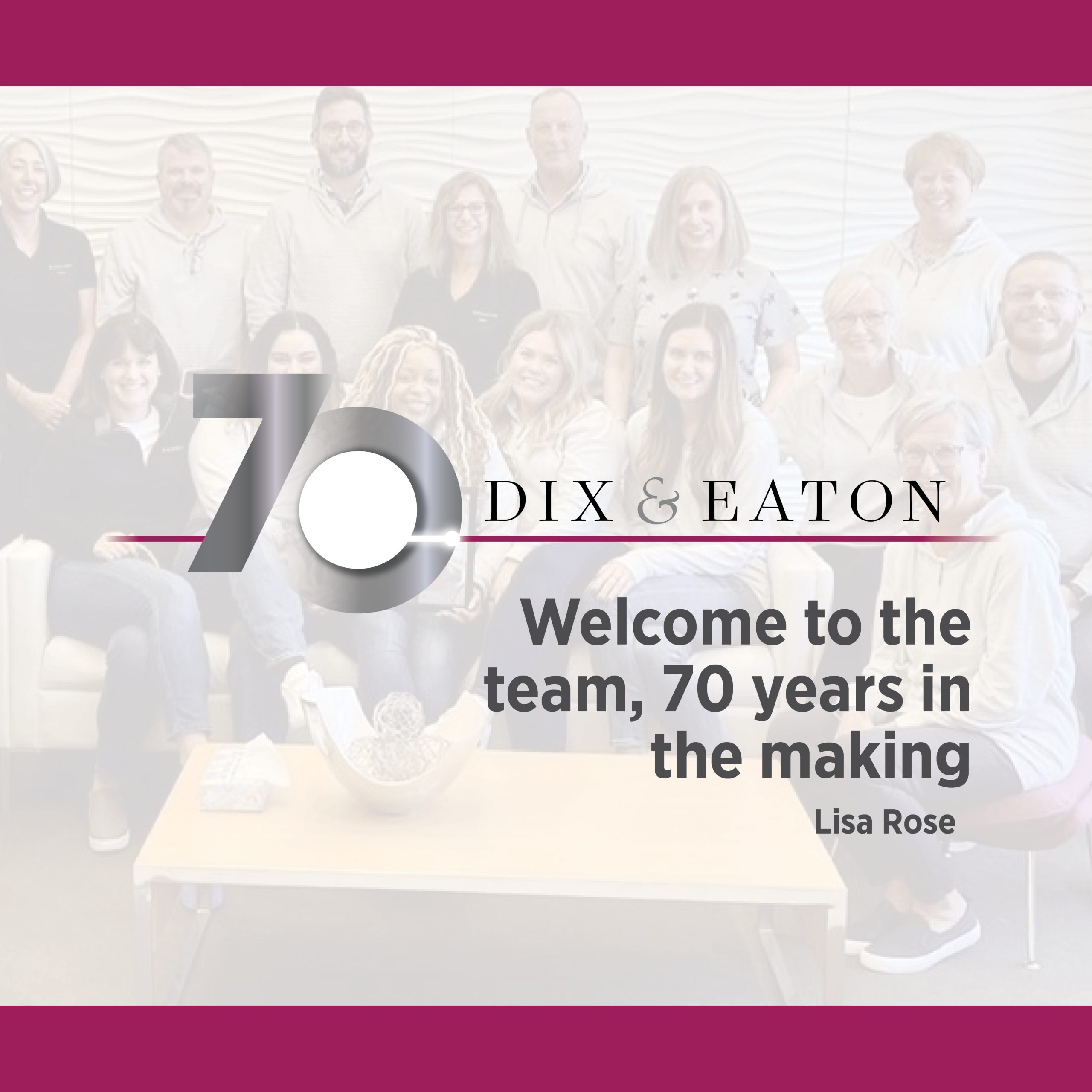 Welcome to the team, 70 years in the making